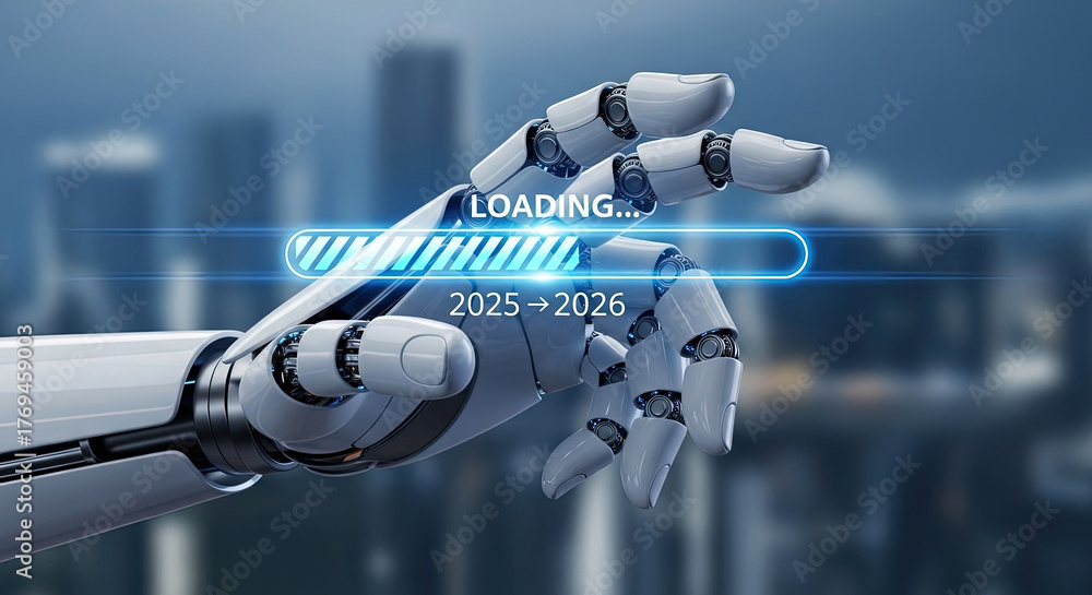 AI Robot Hand Loading Data with Progress Bar, 2025-2026 Update ...