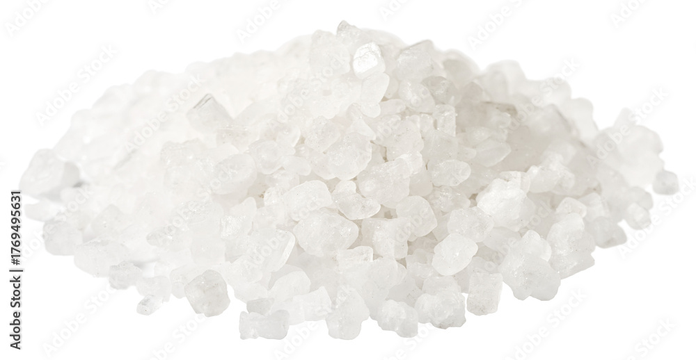 small heap of coarse salt isolated on white background. Stock Photo ...