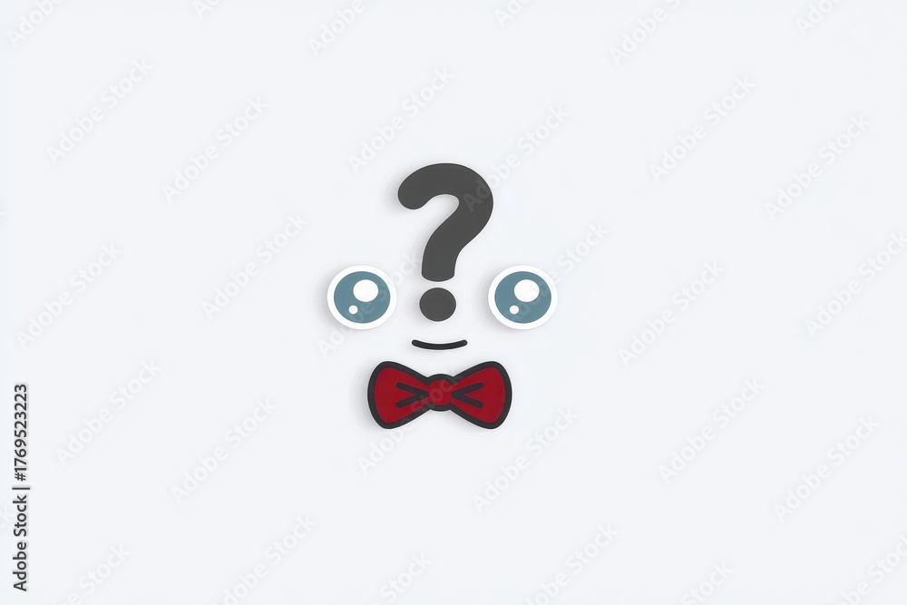 Ilustrace Mascot Question Character concept. Friendly character with ...