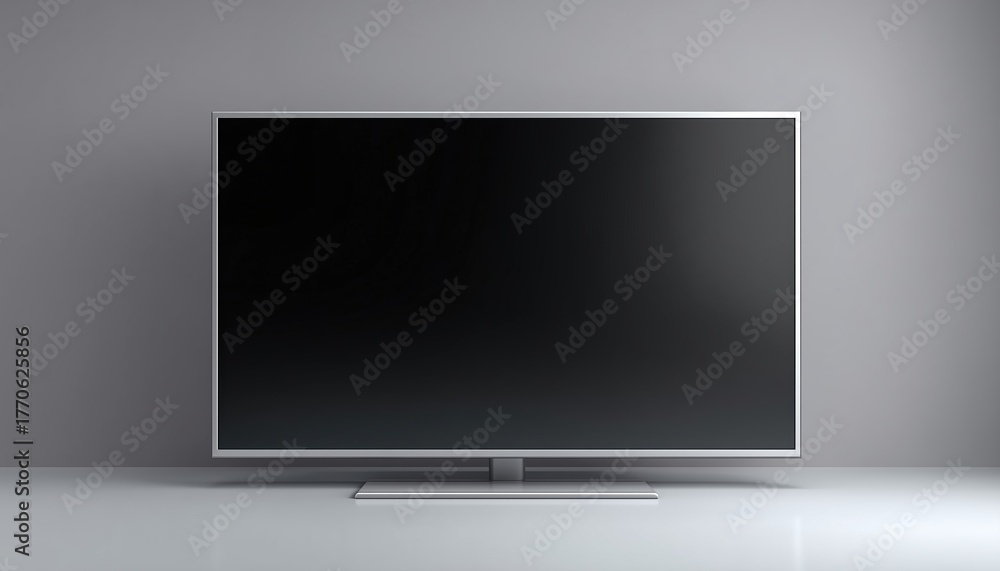Realistic Television Screen On A Computer Monitor Display Mockup. Led ...