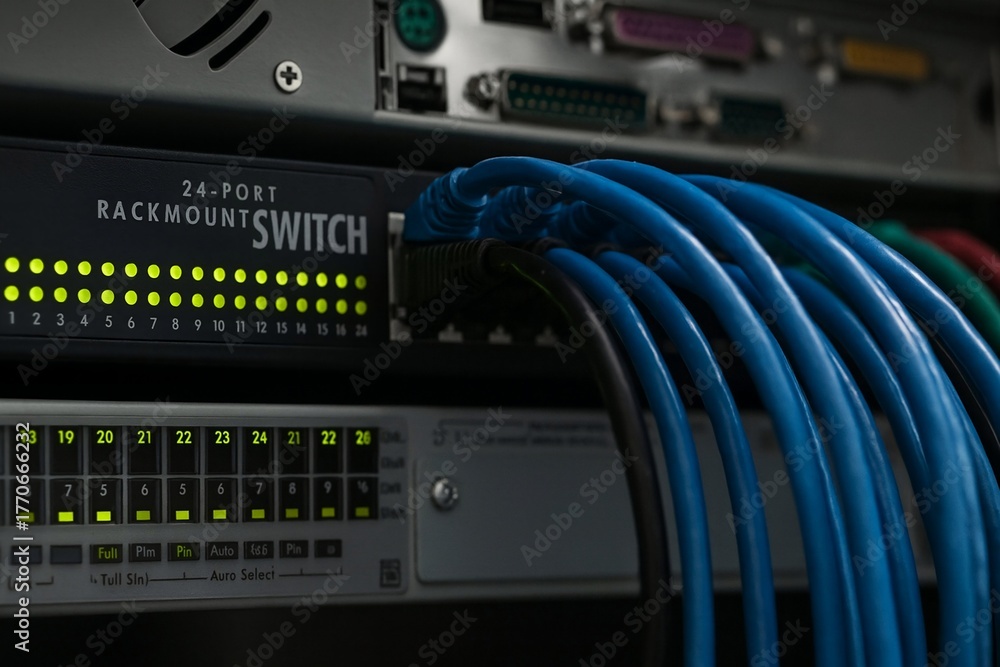 network rack hosting patch case cable cat5 internet connectivity ...