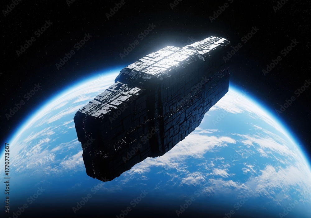 interstellar comet 3i atlas. Ancient Stone-Class Starship. Cinematic ...