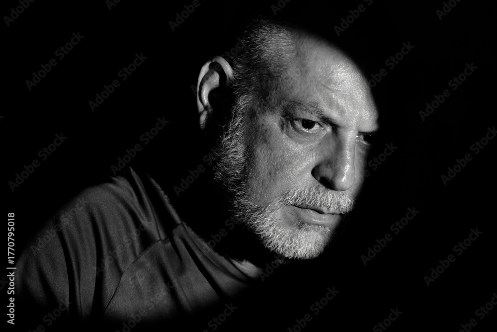 portraits facial expression body movements modern man in black and ...