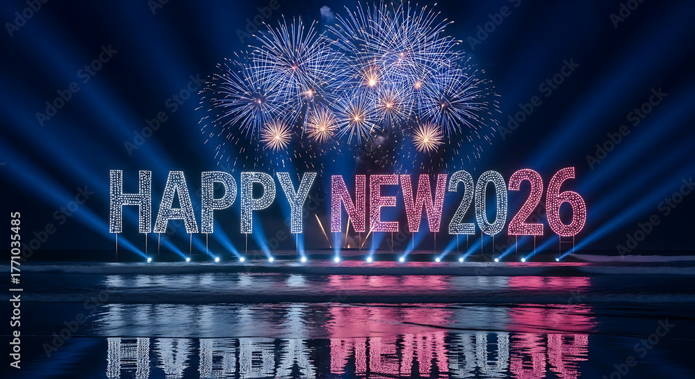 Ilustração do Stock Happy New Year 2026, New Year Celebration 2026 ...