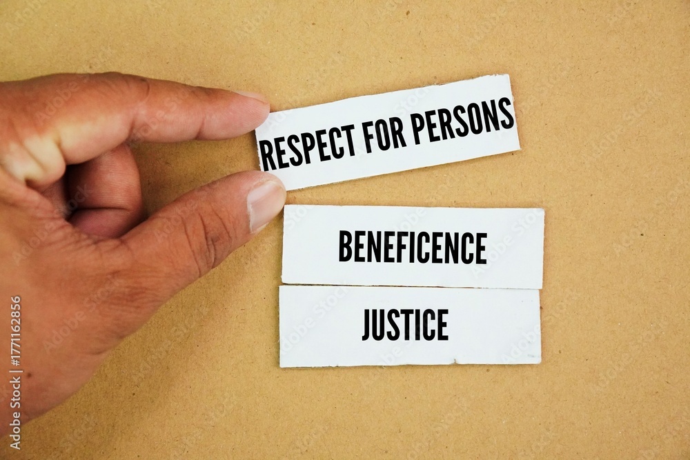 Photo Stock What are the 3 basic ethical principles? The Belmont Report ...