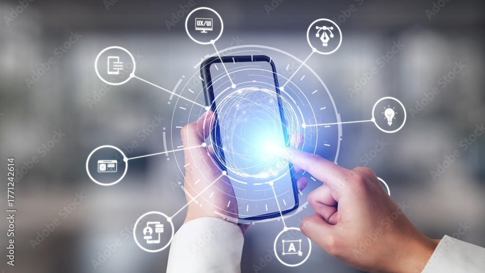 The concept of UX UI design focuses on user experience and interface ...