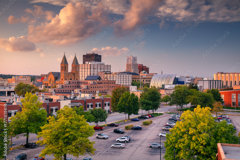 Akron, Ohio, USA. Cityscape image of Akron, Ohio, USA at beautiful ...