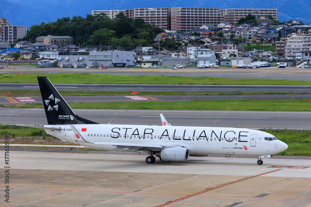 Fukuoka Japan - 2025 July 19: An Air China Boeing 737-800 aircraft (B ...