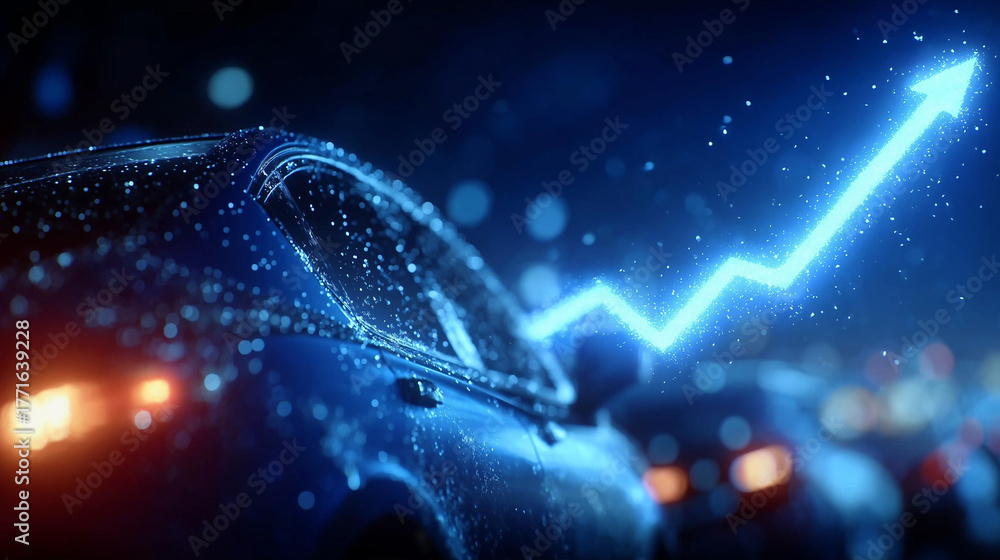 Automotive Innovation and Growth: An advanced automobile representing ...