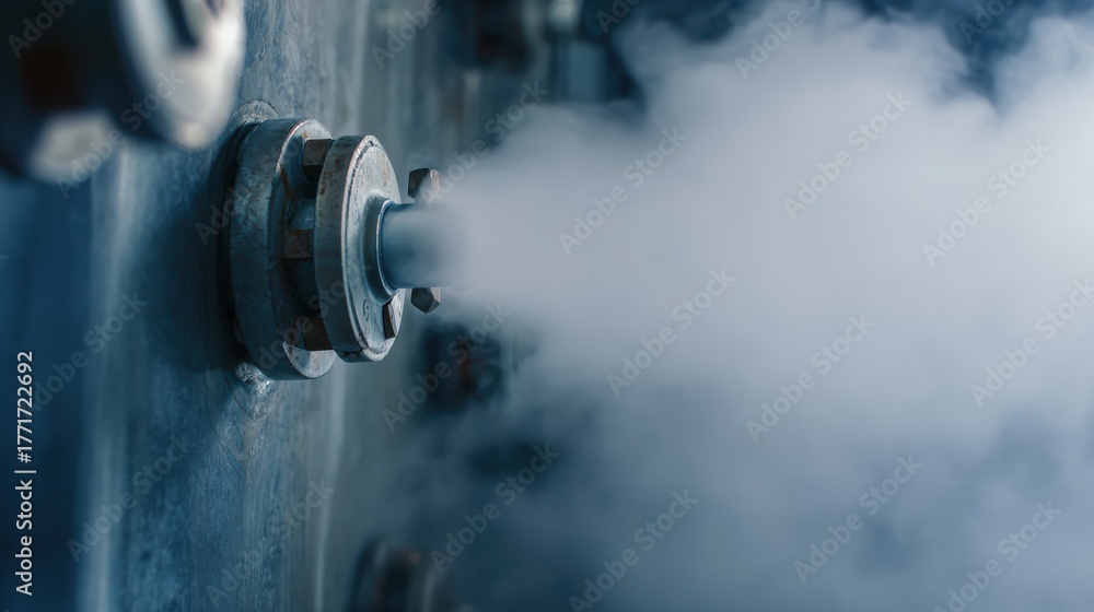 boiler. Industrial boiler safety valve releasing high-pressure steam ...