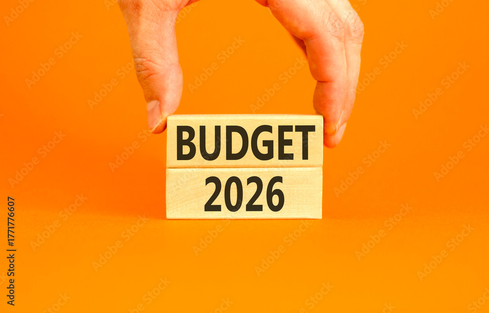 Photo Stock Budget 2026 symbol. Concept words Budget 2026 on beautiful ...