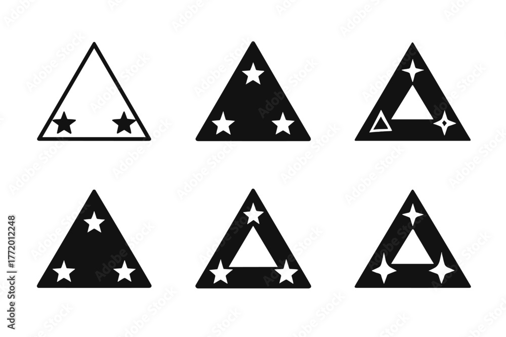Summer Triangle Logos. Summer triangle. Set Logo of Summer triangle ...