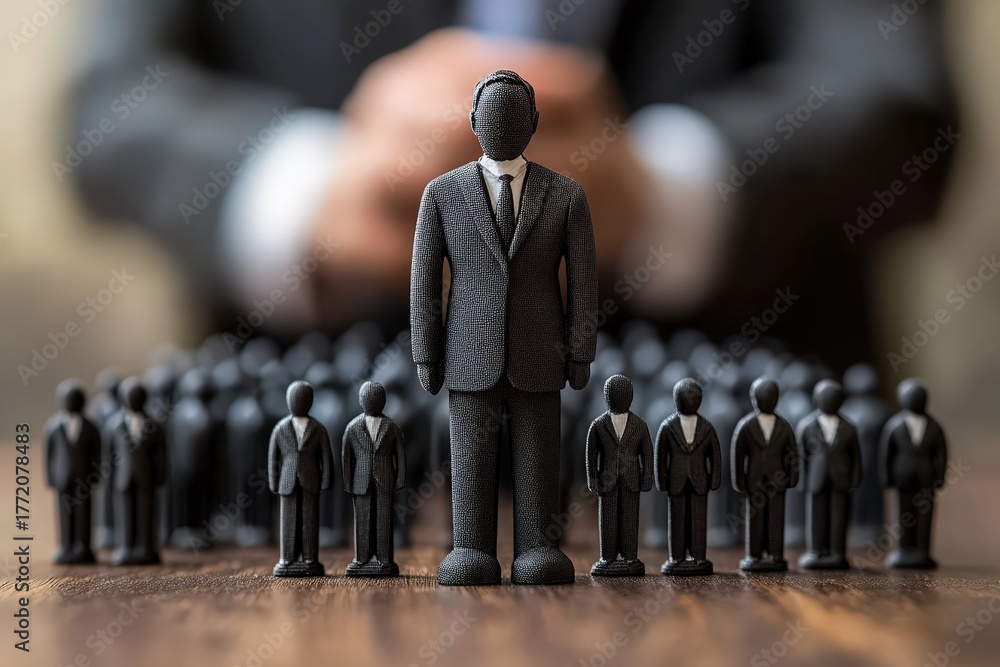 Leadership Alignment: A commanding leader oversees a unified team ...