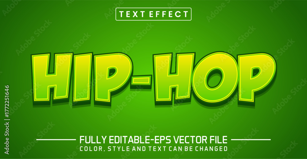 Hip hop font Text effect editable Stock Vector | Adobe Stock