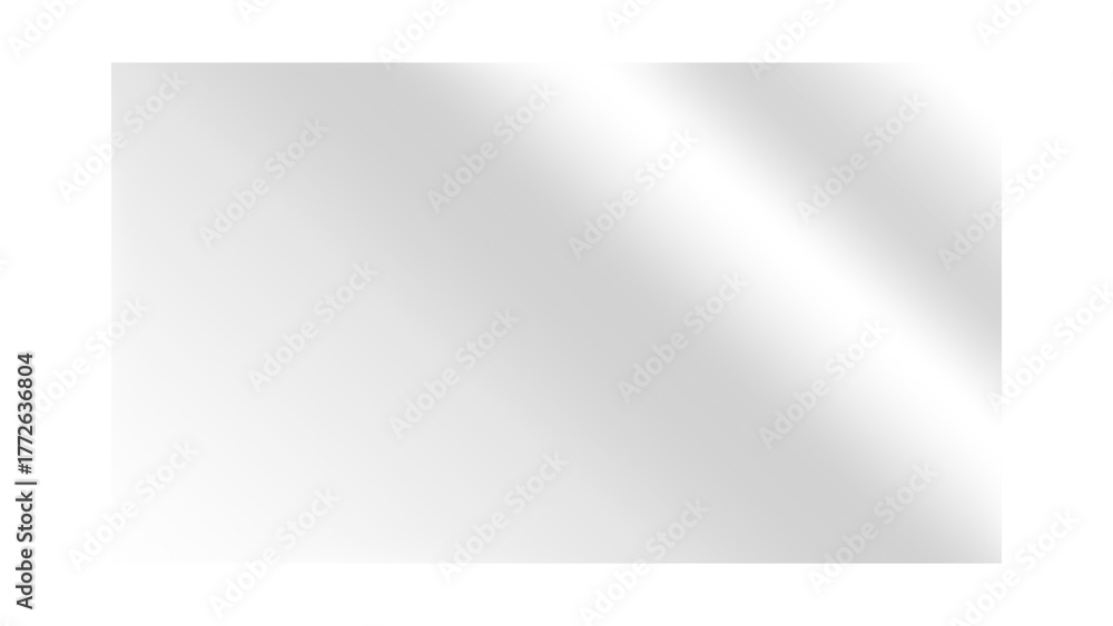 Clear, shiny acrylic sheet. Transparent shiny glass plate. Realistic ...