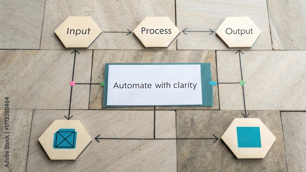 Flowchart Diagram for Automation Process with Input, Process, and ...