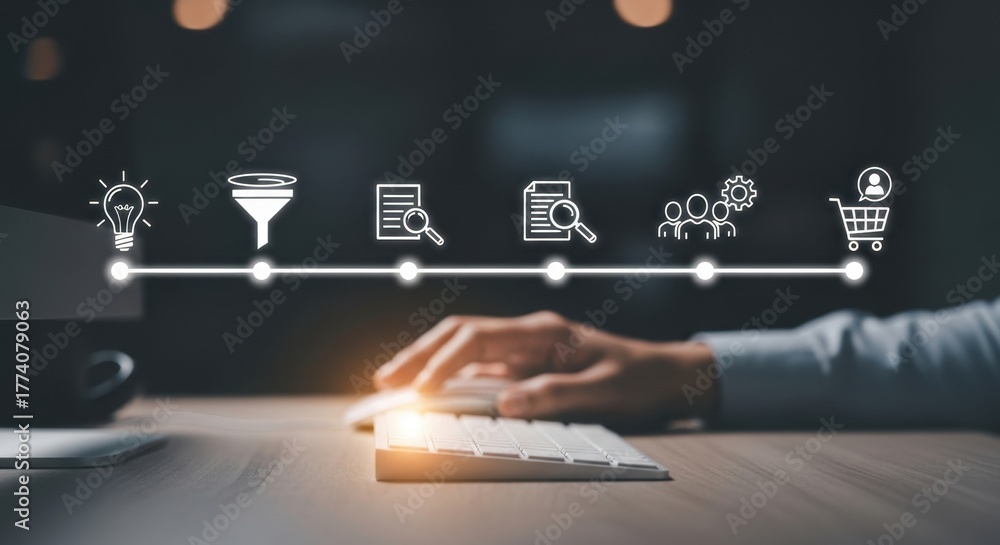 Project Planning Roadmap – connected milestones toward goal achievement ...