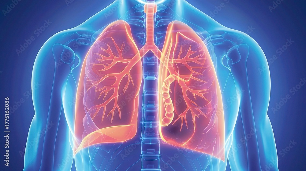 Illustration Stock Chronic Obstructive Pulmonary Disease (COPD) concept ...