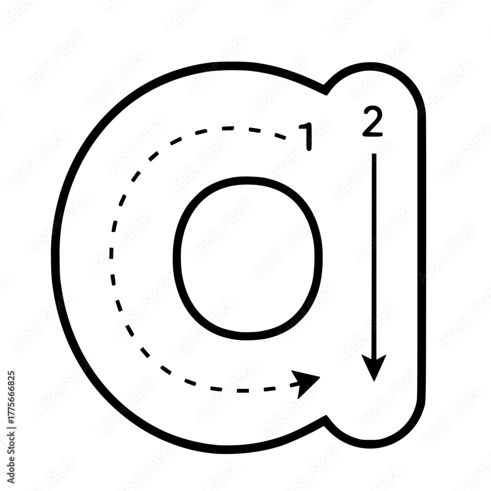 Learn to write lowercase "a" with clear tracing steps, perfect for ...