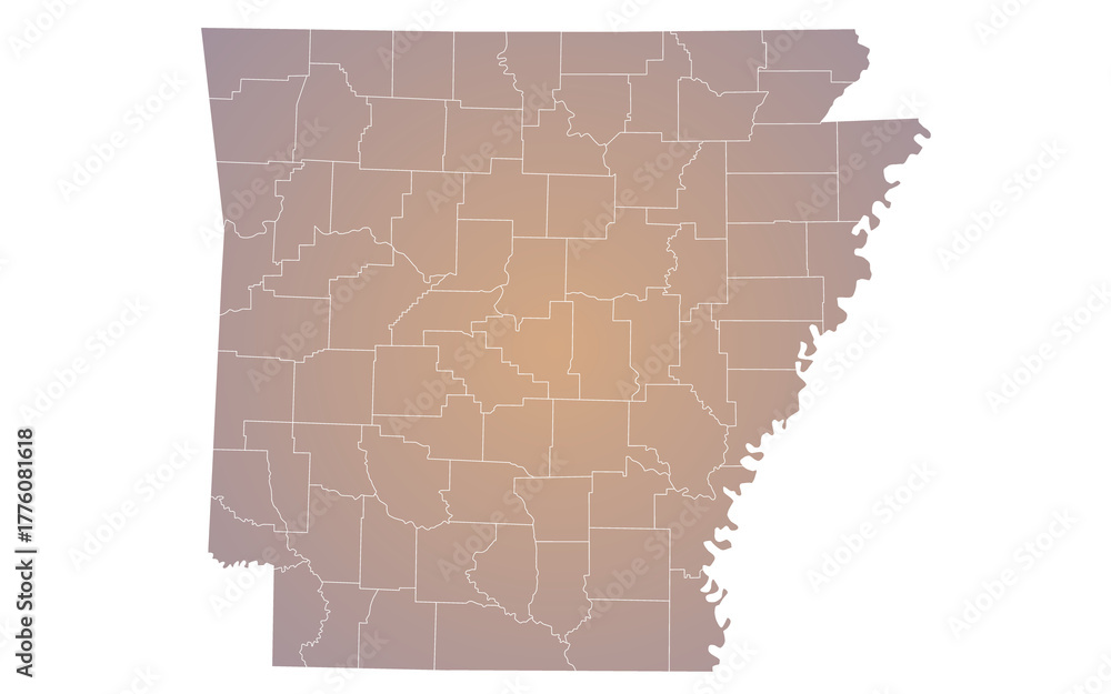Arkansas administrative map. counties map of Arkansas, blank Arkansas ...