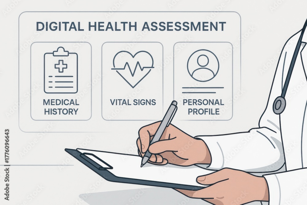 Digital Health Assessment Process with Medical History, Vital Signs ...