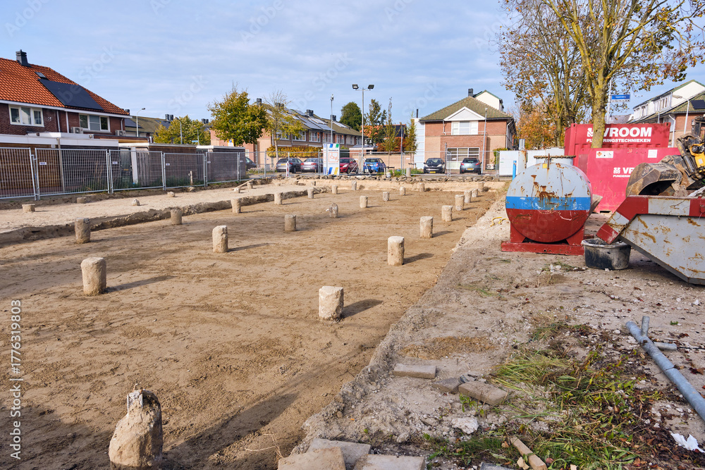 Foundation piles for new social housing project in Wormerveer with in ...