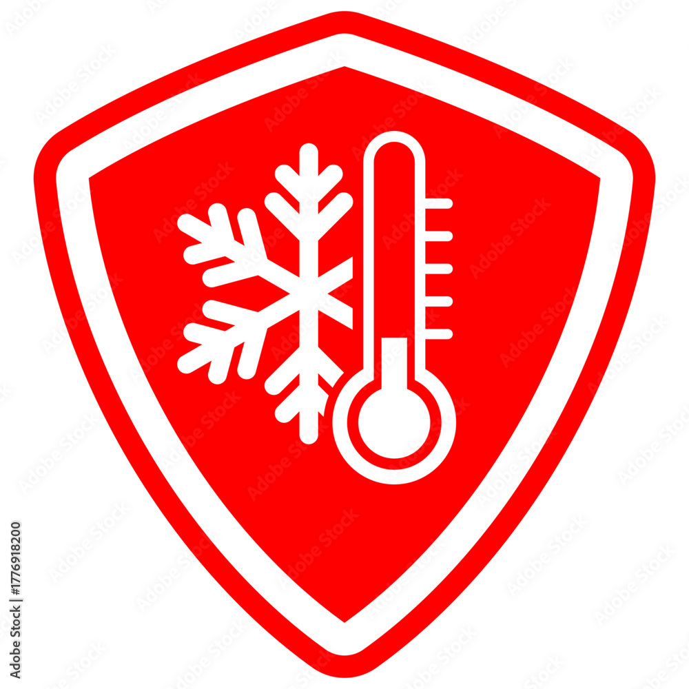 Warning Sign for ice, snow, and cold temperatures – Safety graphic ...