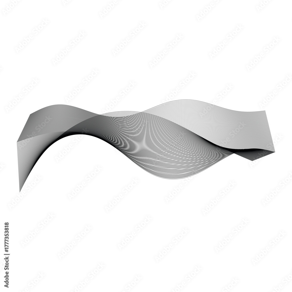 3D sound surface plot with contour lines, elevation waves, mathematical ...