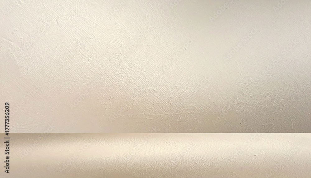 Seamless softly blurred image of a smooth plaster wall in light beige ...