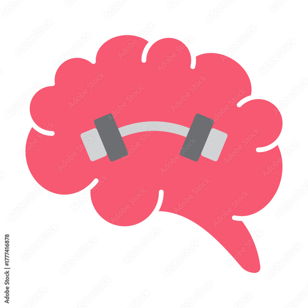 Brain Flat Icon | AI, Intelligence, and Creative Thinking Vector ...
