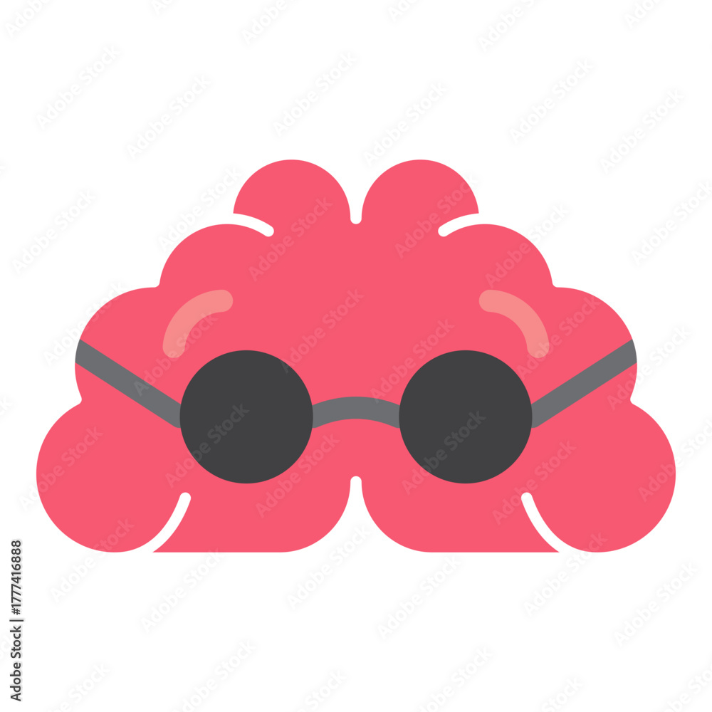 Brain Flat Icon | AI, Intelligence, and Creative Thinking Vector ...