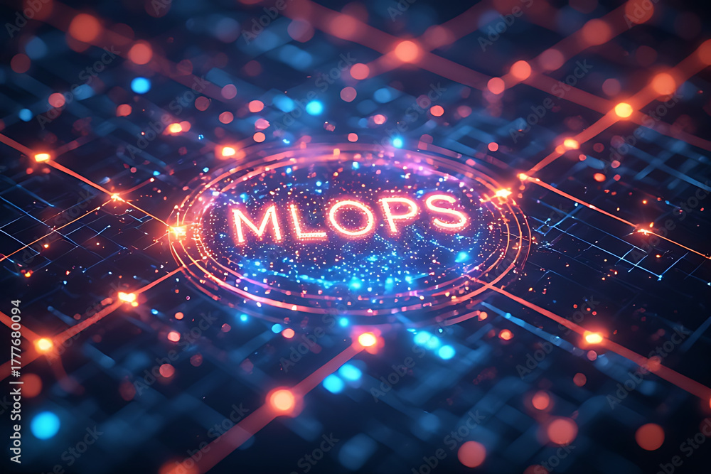 Ilustración de Stock Advanced MLOps Framework for Scalable Machine Learning Deployment ...