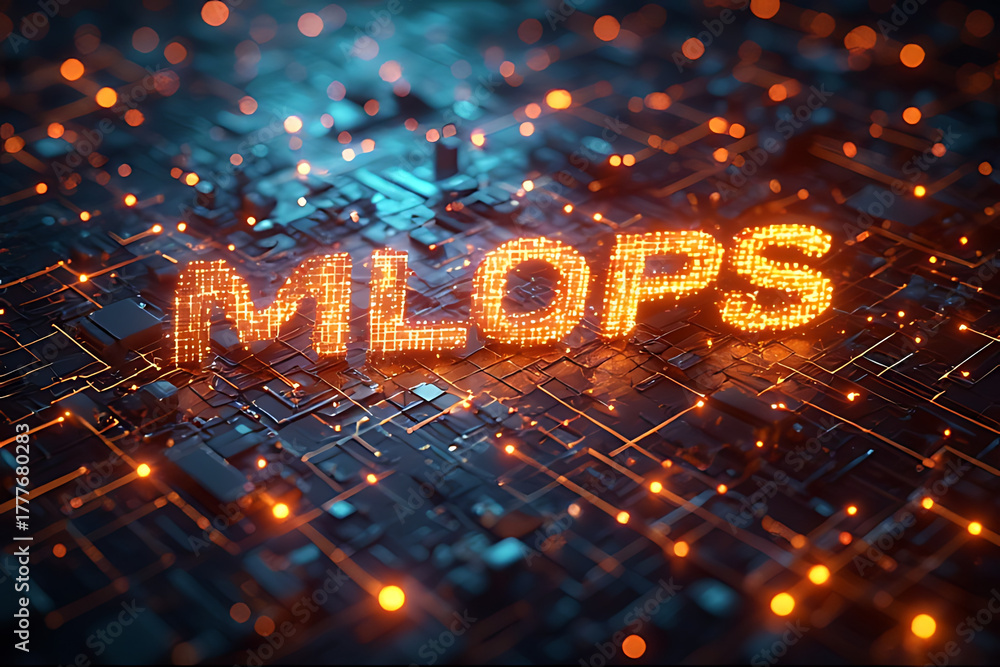 Ilustración de Stock Advanced MLOps Framework for Scalable Machine Learning Deployment ...