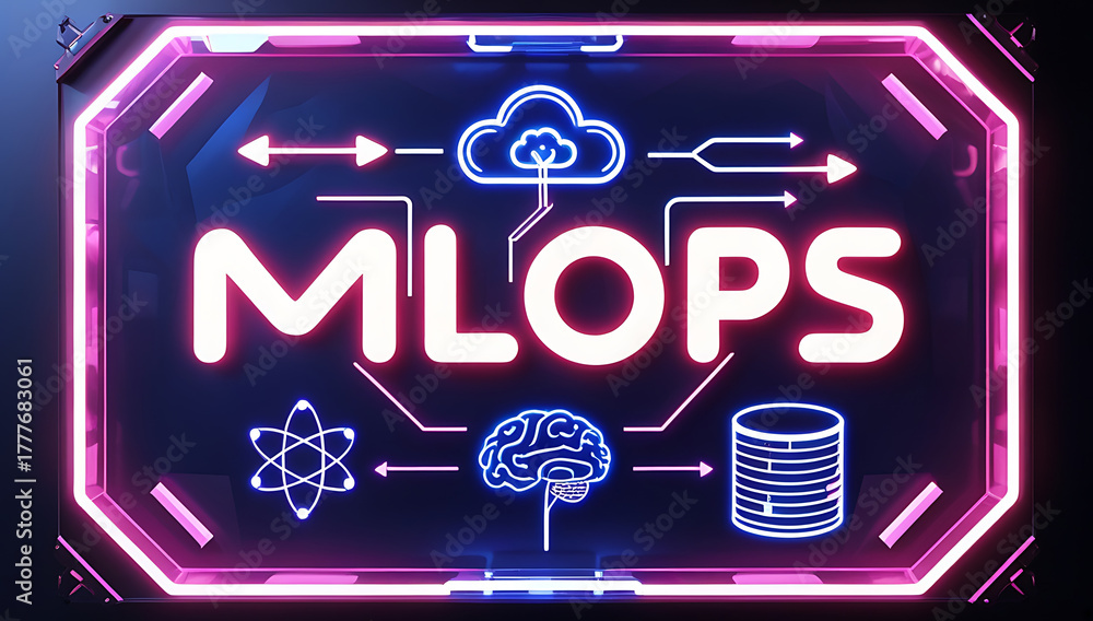 Ilustración de Stock Advanced MLOps Framework for Scalable Machine ...