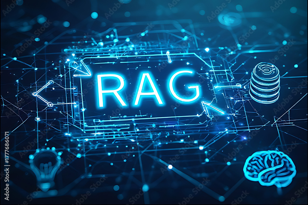 Stock-Illustration „Comprehensive RAG (Retrieval-Augmented Generation) Architecture for ...