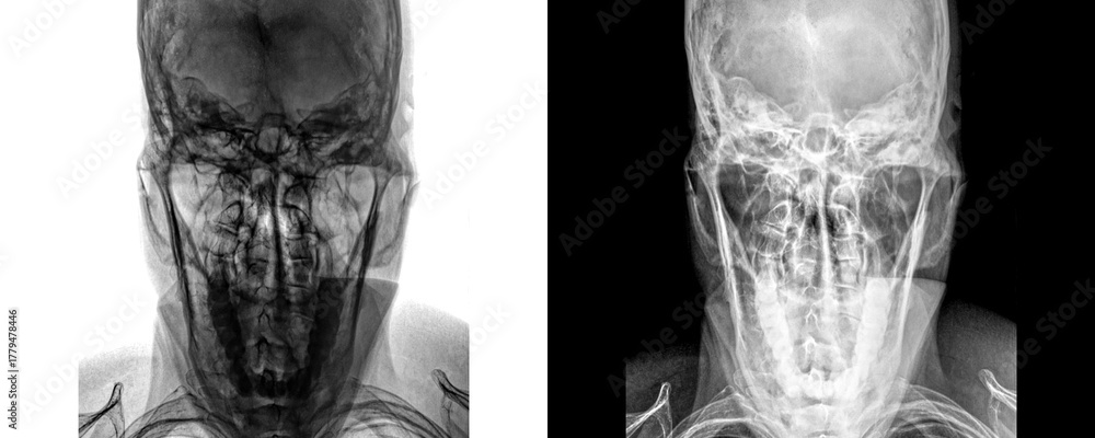 Foto de Stock Mastoid Towns View X-Ray Radiograph Depicting Mastoid ...