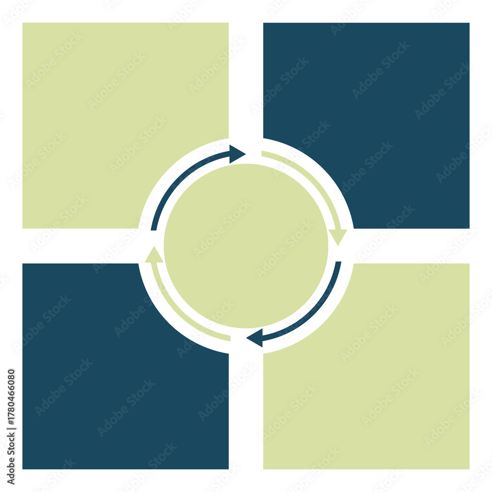 Stock-Illustration „4-Step Cycle Infographic Template Layout | Circular ...