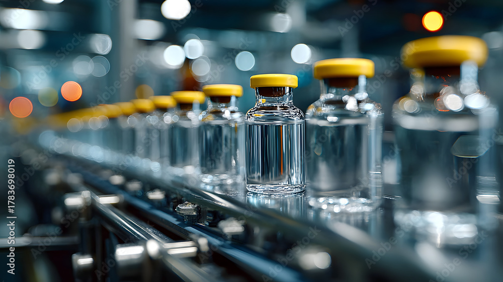 Medical Drug Production Plant. Insulin Injection Pens on Conveyor Line ...