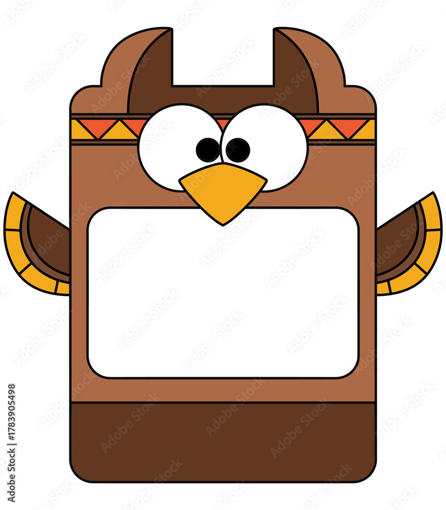 Ilustracja bez tantiem: Totem Pole Editable Name Tags and Photo Frame ...