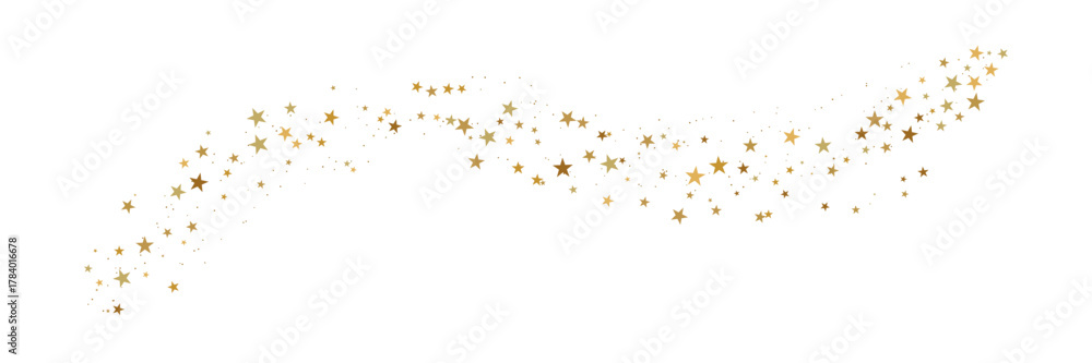 Vetor Golden star dust trail vector background, elegant glitter sparkle ...