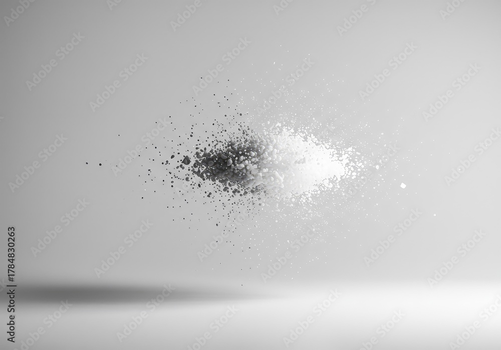 Dissolving white screen effect, transitioning from solid color to ...