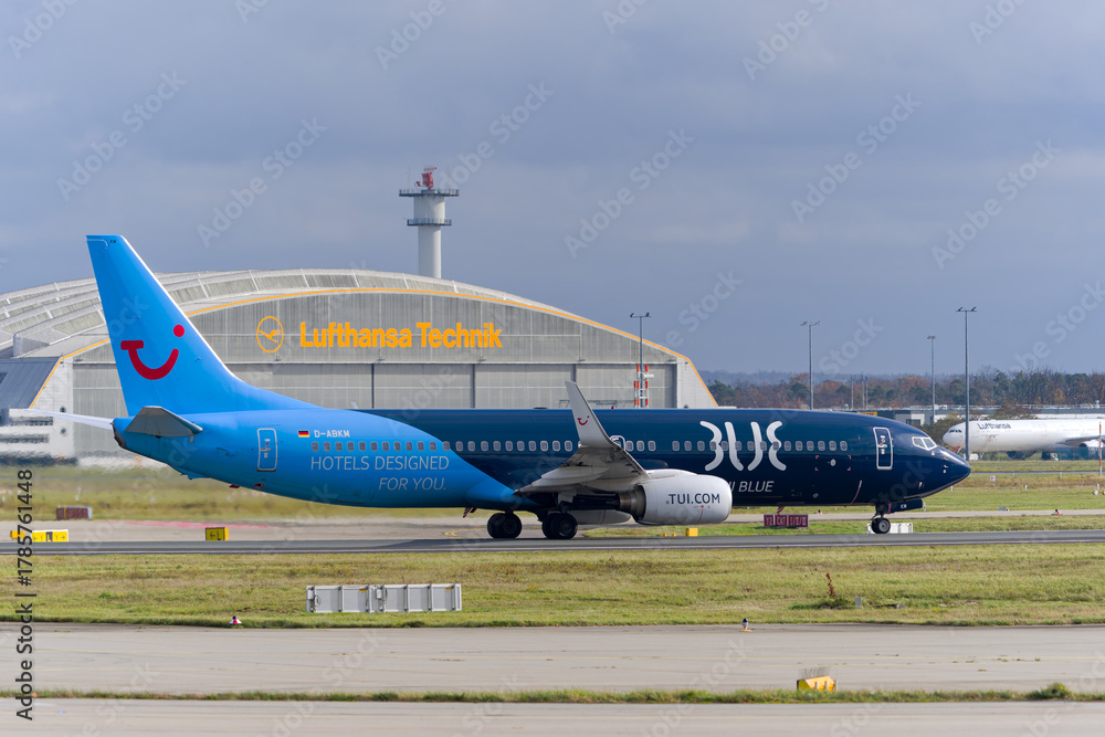 TUIfly passenger airplane type Boeing 737-800 registration D-ABKM Tui ...