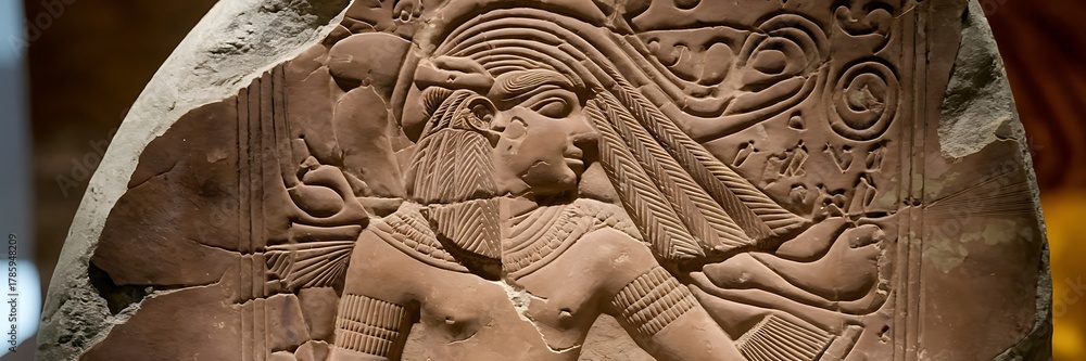 Stock-Foto „Ancient Sumerian god Enlil depicted as the storm and wind ...