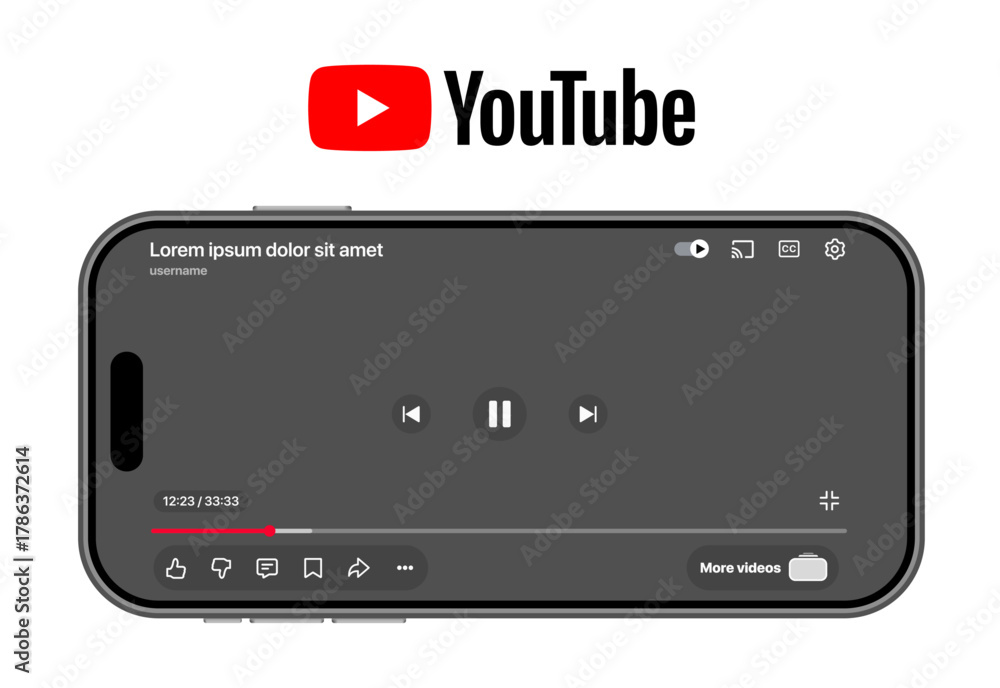 YouTube video player on mobile with latest update showing play bar ...