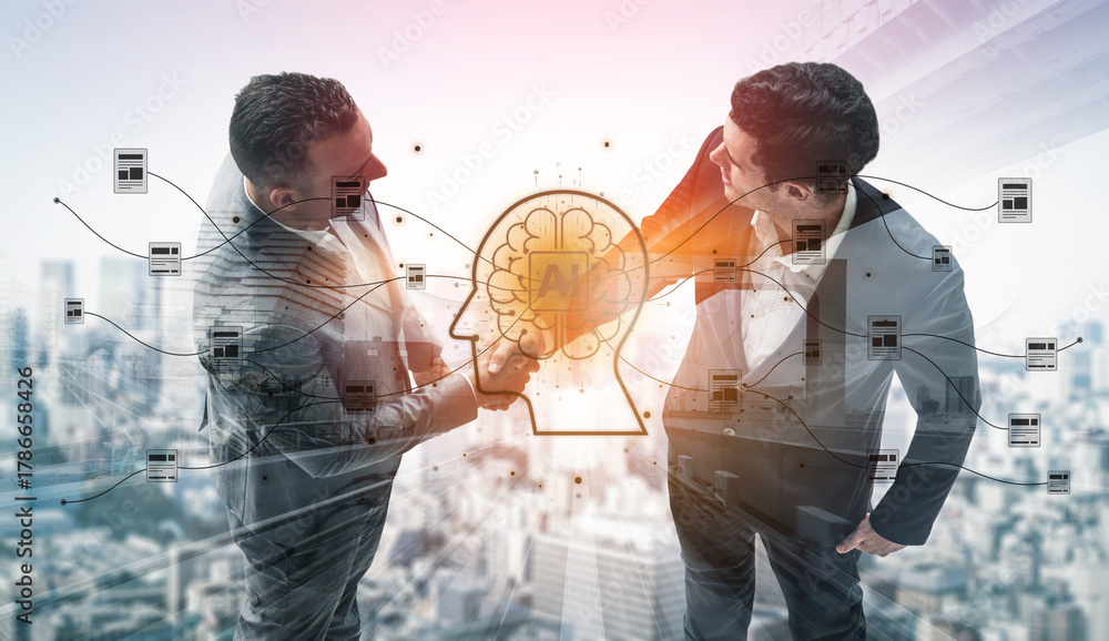 Foto de Stock AI transforms how we manage digital data. From smart indexing to AI-driven search ...