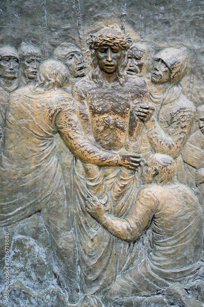 Foto de Stock Station X: Jesus is stripped of his garments (Division of ...