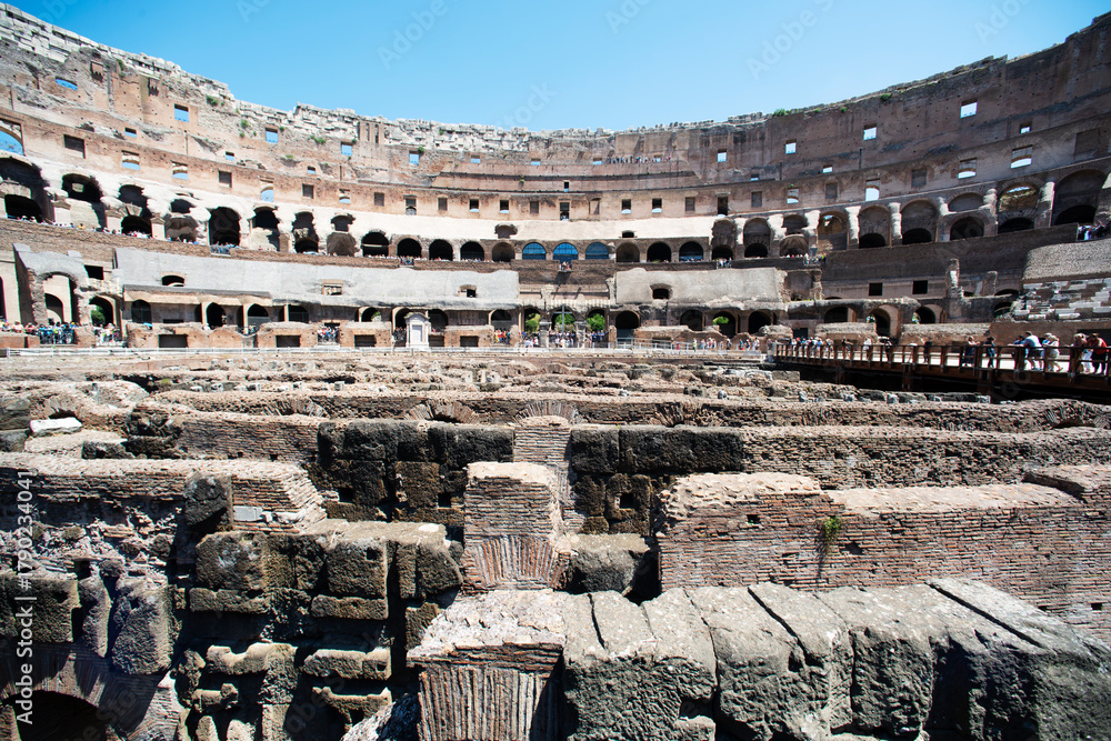 Colosseum, also known as the Flavian Amphitheatre, located in Rome ...