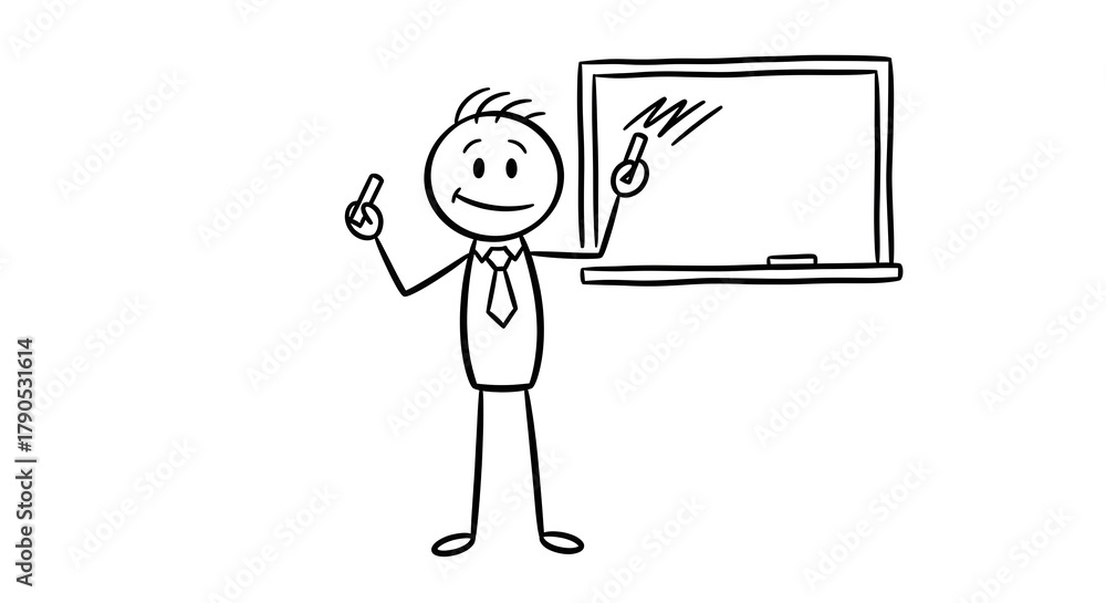 stickman, stick figure presenting, simple stick man teacher, pointing ...