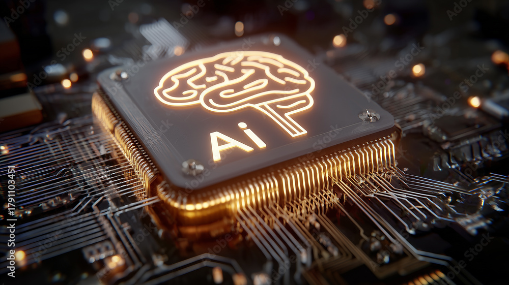 Neural Processing Unit on an electronic board representing dedicated AI ...