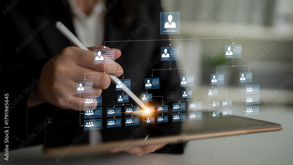Corporate org chart and team structure show hierarchy, team, and ...